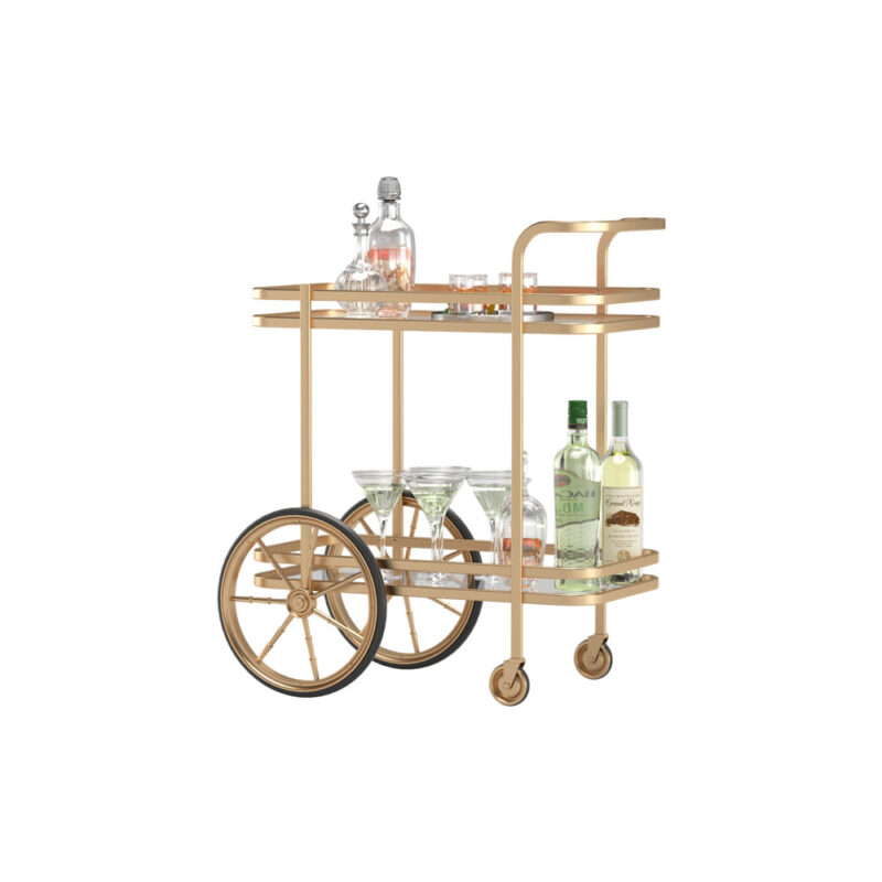 Luxury Bar Cart | Stainless Steel Bar Cart