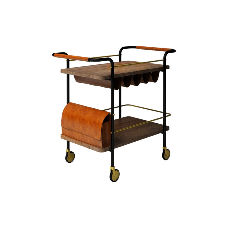 Luxury Bar Cart | Stainless Steel Bar Cart