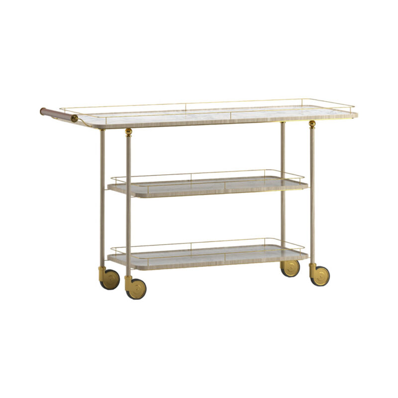 Luxury Bar Cart | Stainless Steel Bar Cart