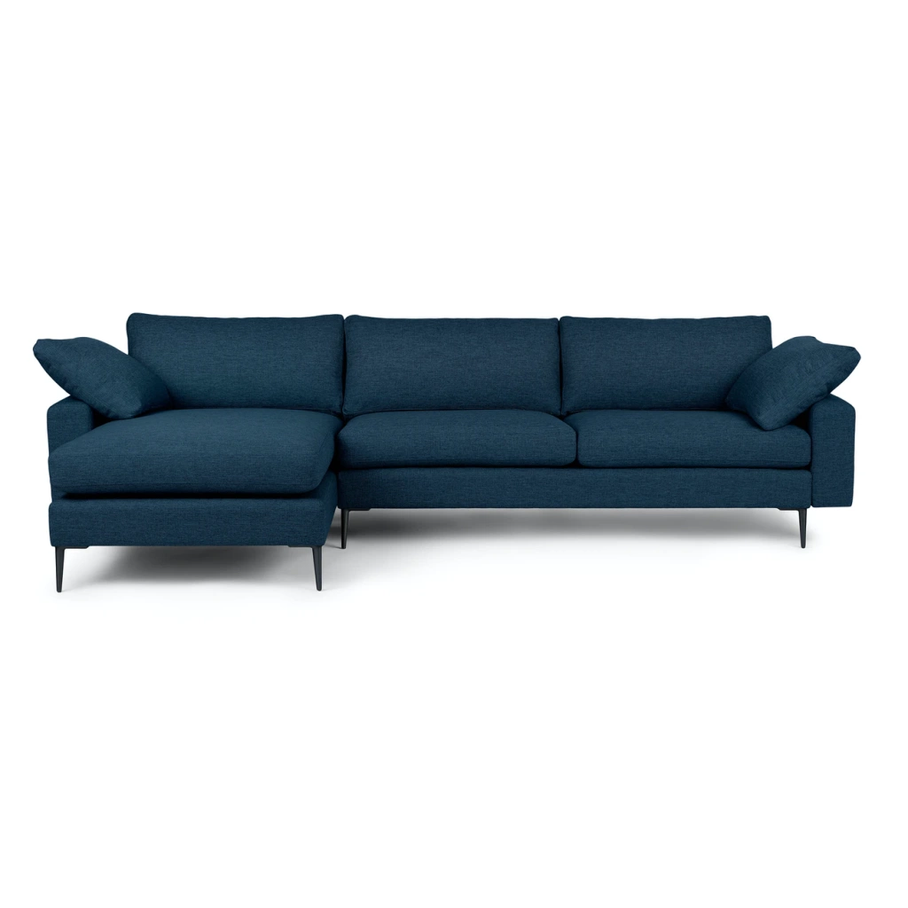 Freya Upholstered Twilight Blue Corner Sofa - Englanderline 2025