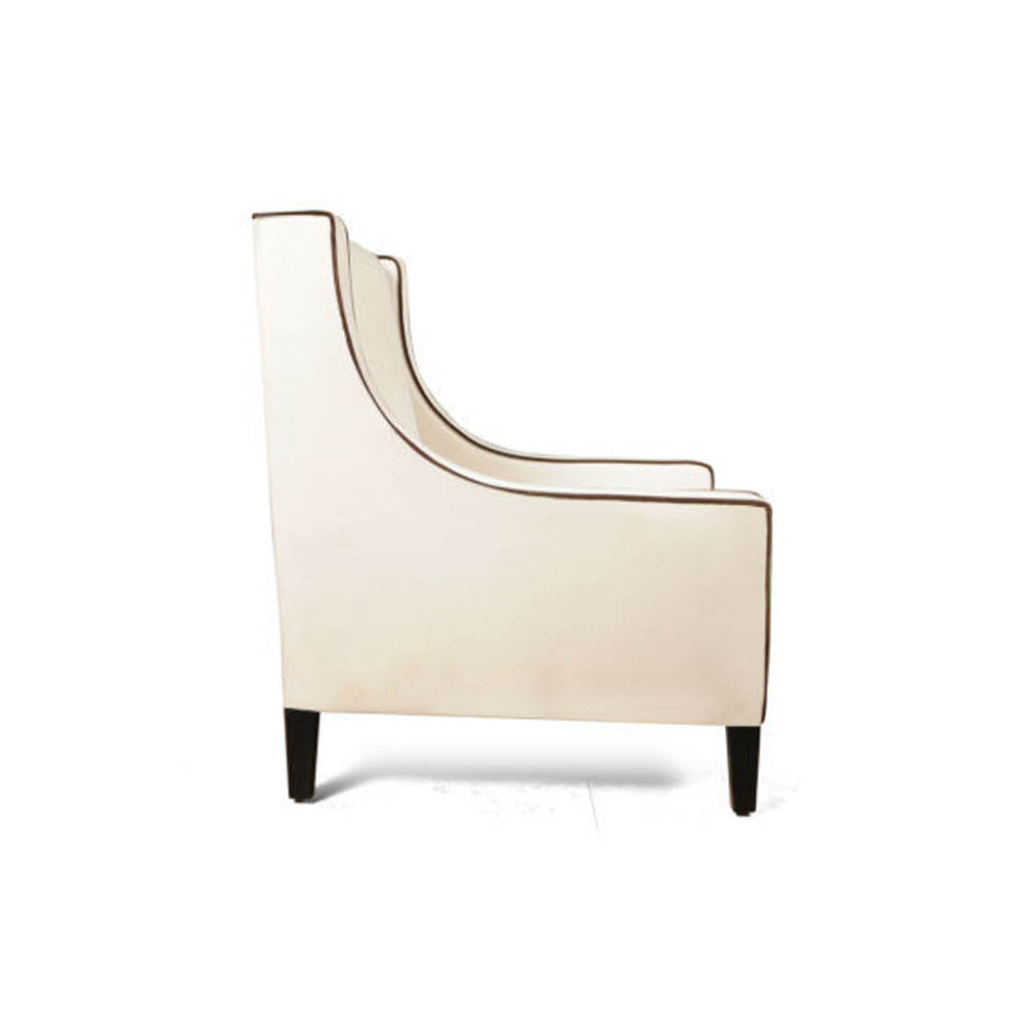 Jesse Upholstered Slope Arm Chair with Black Legs – Englanderline