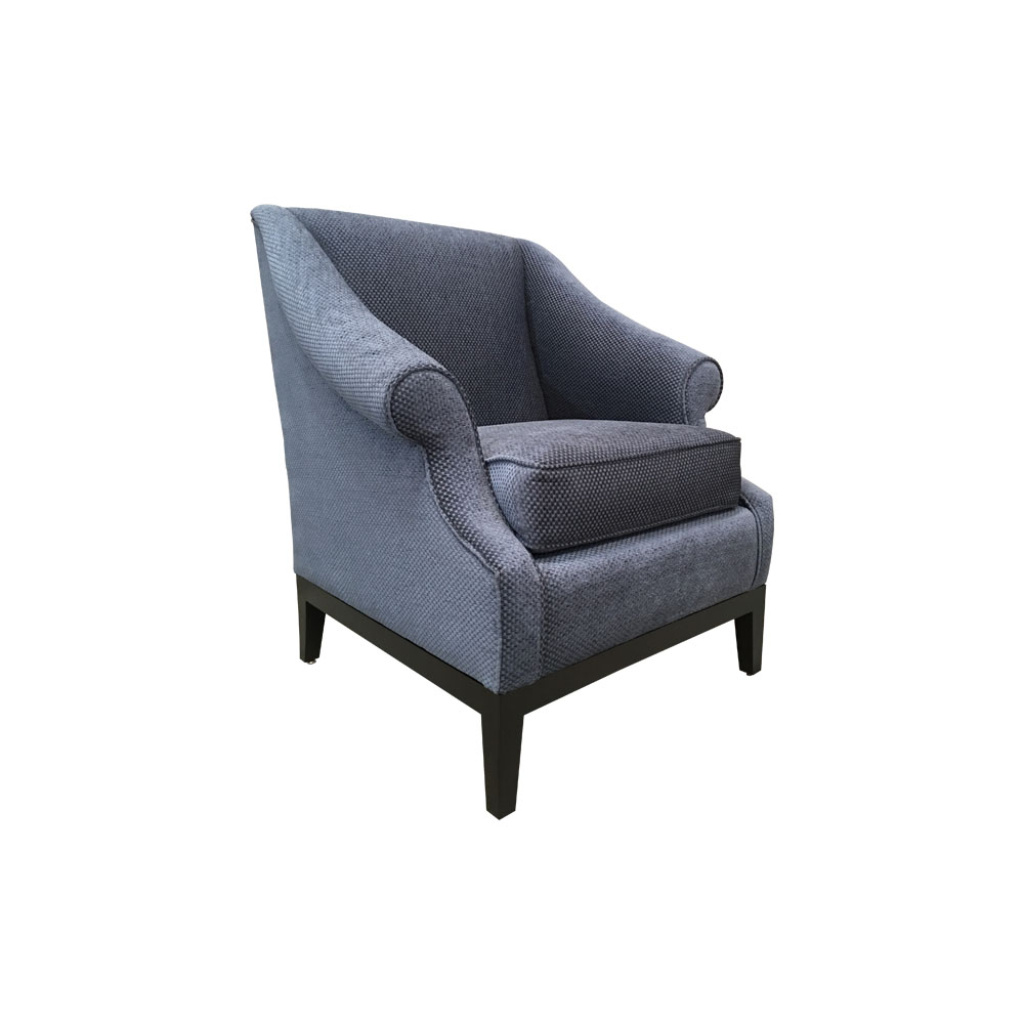 Kingston Upholstered Rolled Arm Chair with Wooden Legs – Englanderline