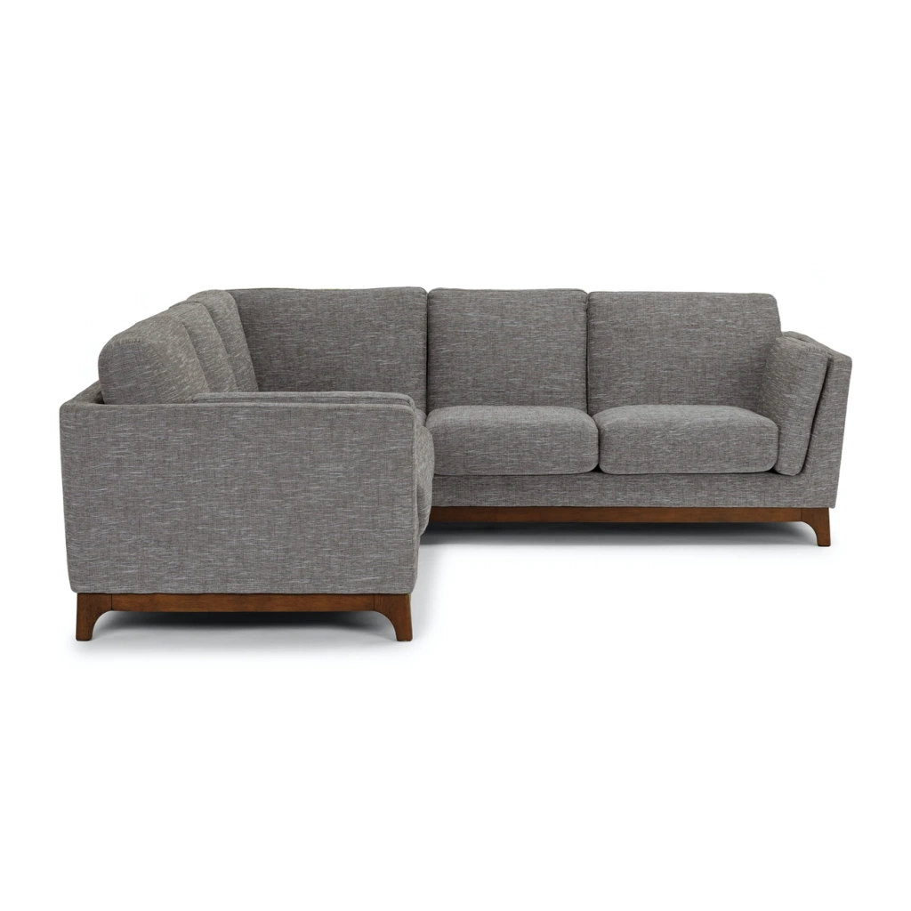 Milo Upholstered Volcanic Gray Fabric Corner Sofa - Englanderline 2025