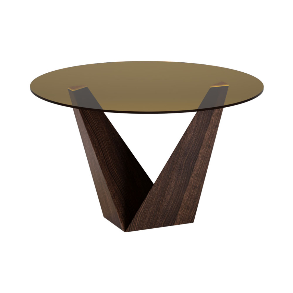 Osaka Brown and Smoked Glass Dining Table – Englanderline