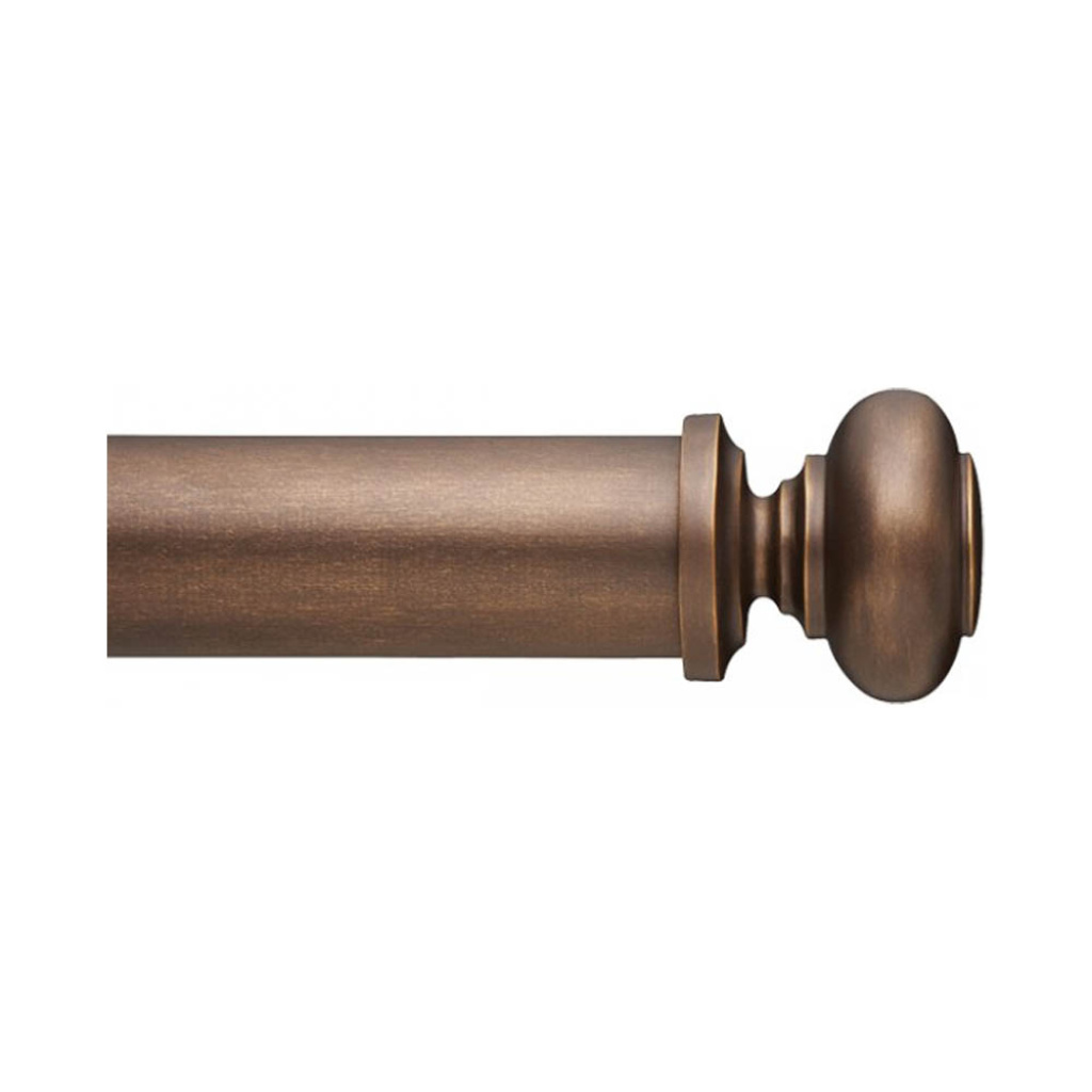 Curtain Wood Pole with Handcarved End Cap Finial – Englanderline